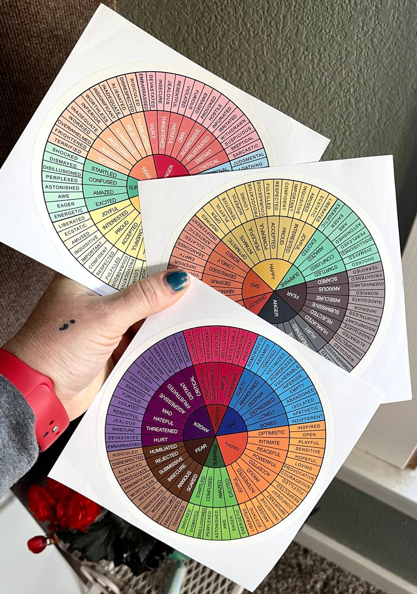 BIG Emotion Wheel Vinyl Stickers – Lindy Art